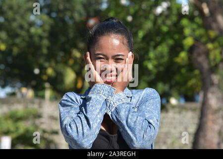 A Surprised Pretty Minority Female Stock Photo - Alamy