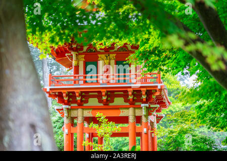 Close up of Japanese Tea Garden Entrance in San Francisco Golden Gate ...