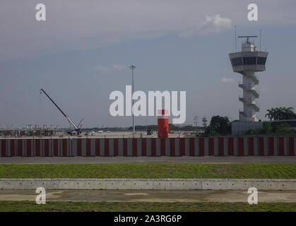 ATC tower view at Suvarnabhumi International Airport in the morning ...