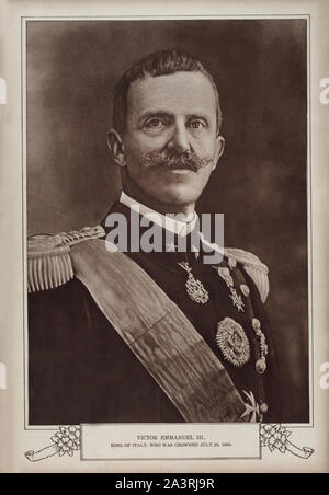 King Victor Emmanuel III (1900-1946), postage stamp, Italy, 1929 Stock ...