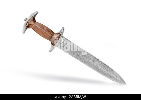 Short Swiss sword with a distinctive crescent-shaped pommel and ...