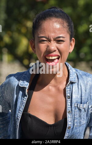 An Angry Filipina Woman Stock Photo - Alamy