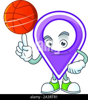Basketball pin location map address pointer mark coordinate mark ...