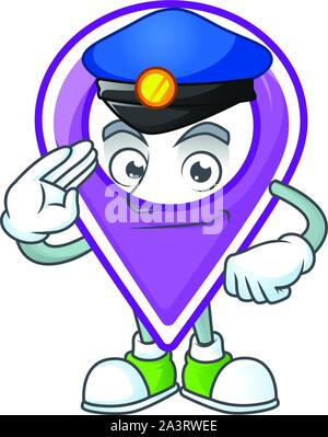 Map marker with icon of a police, vector eps10 illustration Stock ...