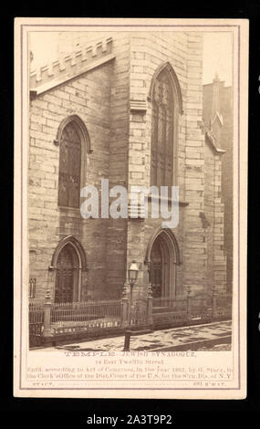 Temple-Jewish Synagogue, 84 East Twelfth Street - Stacy 691 B'way Stock ...