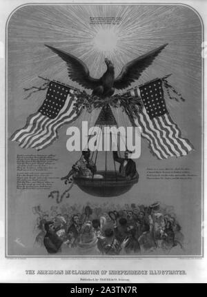 The American Declaration of Independence illustrated Stock Photo - Alamy