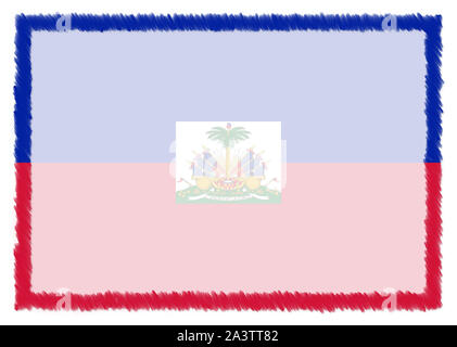Haiti flag brush stroke, national flag on transparent background Stock ...