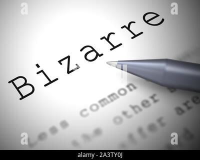 Bizarre definition concept icon showing the meaning of strange ...