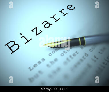 Bizarre definition concept icon showing the meaning of strange ...