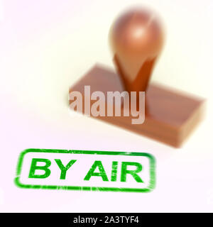 Airmail or par avion stamp meaning letters or parcels by air. Cargo and ...
