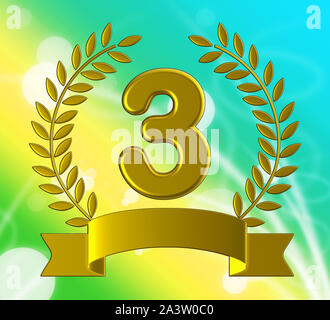 Third place certificate means victory success and winner. 3rd rosette ...