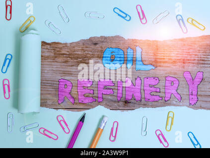 Word writing text Oil Refinery. Business photo showcasing industrial ...