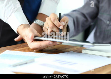Biz communication between colleagues Stock Photo - Alamy