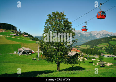 Beautiful green landscape in Soll, Austrian alps, Tyrol, Austria Stock ...