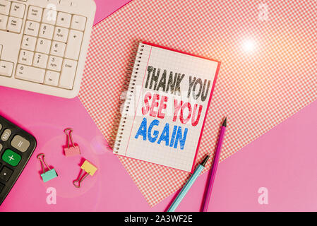 Text sign showing Thank You See You Again. Conceptual photo ...