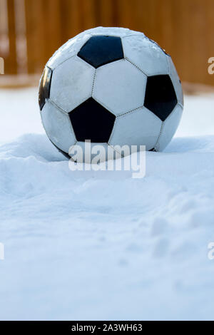 Soccer Goal in Winter with Snow Stock Photo - Alamy