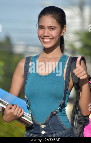 Successful Beautiful Filipina Female Student Wearing School Uniform ...