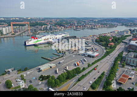 Stena Line's Gothenburg-Kiel ferry Stena Scandinavica in Kiel Harbour ...
