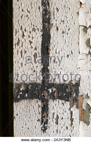 Upside down cross or inverted cross. Symbol of the Devil and the Stock ...