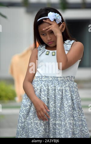 An Upset Cute Diverse Tween Stock Photo - Alamy