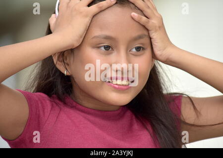 A Young Asian Girl Memory Problems Stock Photo - Alamy