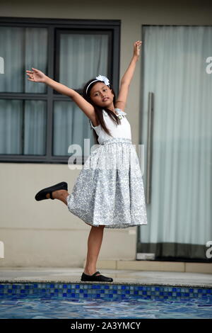 Cute Tween Dancing Stock Photo - Alamy