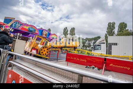 Runaway train fair ride fairground funfair fun children's child's rides ...