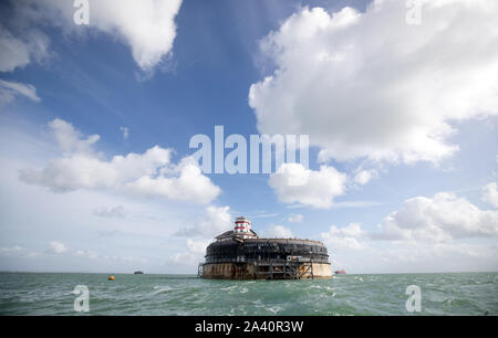 General view of Spitbank fort, which is part of Solent Forts and is up ...
