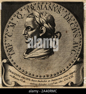 Roman Emperor Trajanus Decius (201-251b.C.) ruled 248-251 b.C. Marble ...