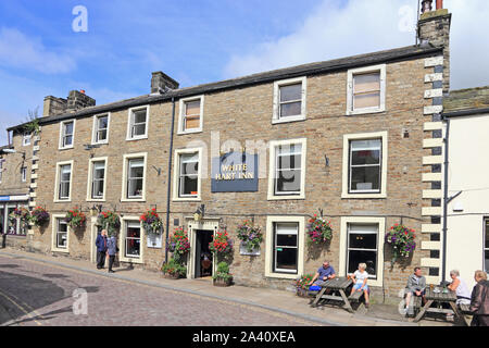 The Hart Inn pub public house in summer Sandsend near Whitby North ...