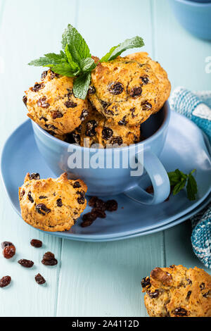 Breakfast with fresh homemade delicious muffins and tea Stock Photo - Alamy