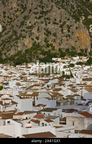 Panoramic view of the cityscape of Ubrique, Cadiz, Spain Stock Photo ...