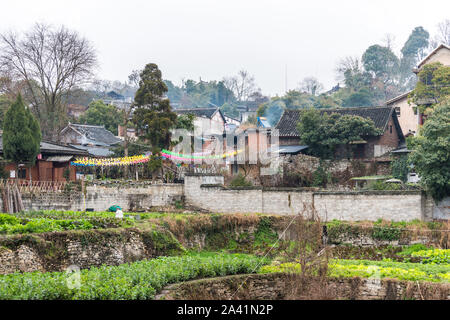 Old houses built in Ming and Qing Dynasty, Lizhuang Ancient Town Stock ...