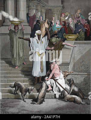 Parable of the rich man and the beggar Lazarus, Gospel of Luke chapter ...