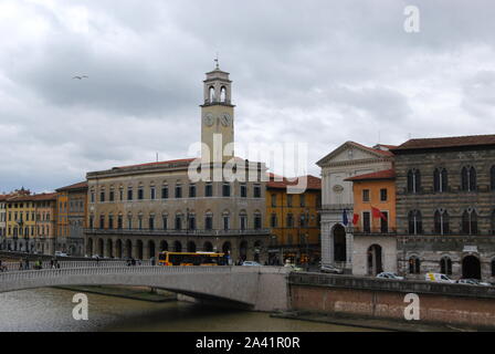 Arno river flowing through Pisa, Italy Stock Photo - Alamy