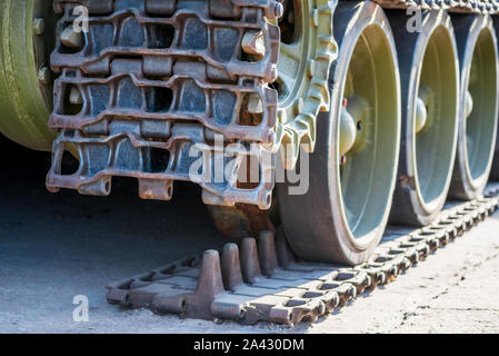 Old broken tank tracks Stock Photo - Alamy