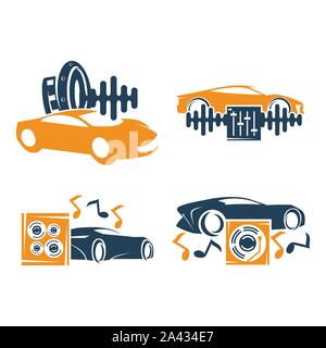 Audio Car System Logo Template Isolated Icon Symbol Vector Stock Vector ...