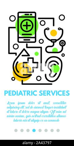 Pediatric clinic banner, outline style Stock Vector Image & Art - Alamy