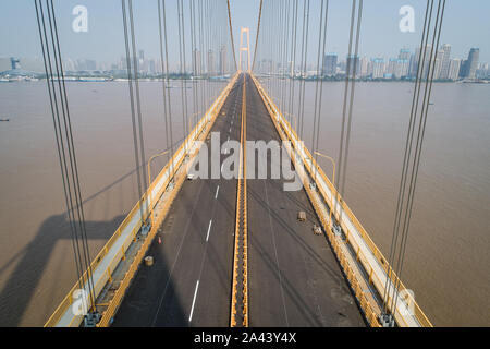 Birdview of the body of the Yangsigang Bridge, the World's longest ...