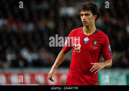 Joao Felix of Portugal in action during the Euro 2020 qualifying match ...