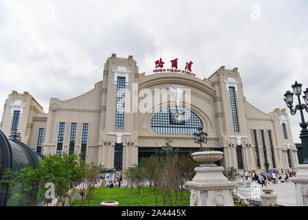 --FILE--Picture of the new European-style Harbin train station in ...