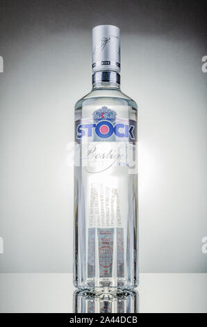 Stock prestige vodka on gradient background Stock Photo - Alamy