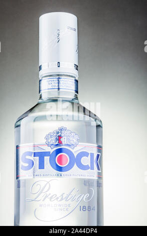 Stock prestige vodka on gradient background Stock Photo - Alamy