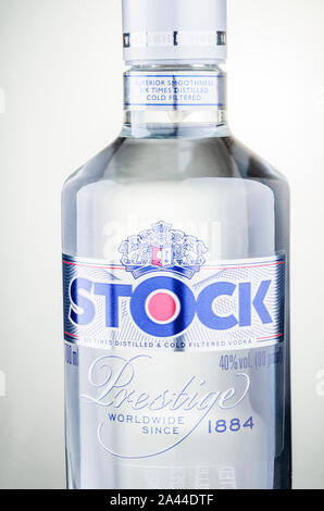 Stock prestige vodka on gradient background Stock Photo - Alamy