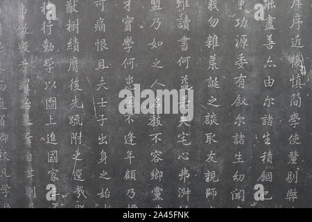 Chinese ancient calligraphy stone tablets in Xian Forest of Stone ...