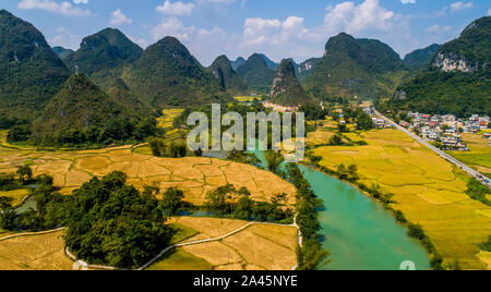 Landscape of Jingxi, a county-level city in Baise City, southwest China ...