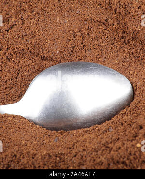 milled coffee and one teaspoon Stock Photo - Alamy