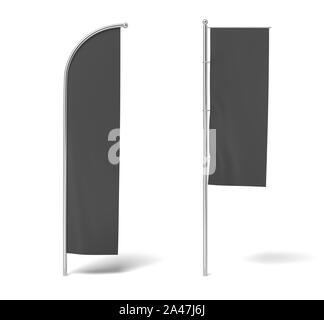 Black and white realistic abstract flag of America, country ...