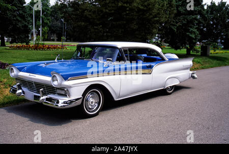 Classic Car 57 Ford Fairlane rear view Stock Photo - Alamy