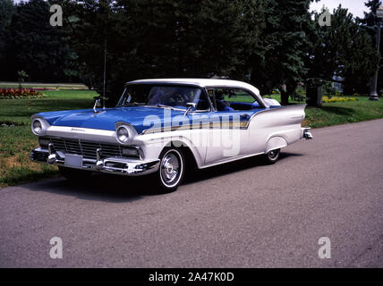Classic Car 57 Ford Fairlane rear view Stock Photo - Alamy